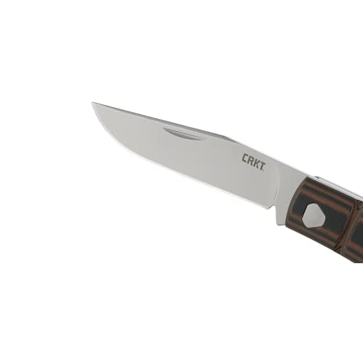 CRKT Venandi EDC Folding Pocket Knife: Lightweight Everyday Carry Knife, Slip Joint Lock, G10 Handle with SS Inlay 7100,Brown