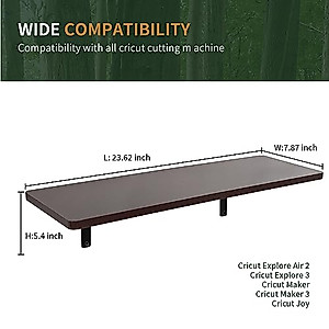 Ackitry Wall Shelf Compatible with Cricut Machines, Cutting Machine Floating Shelf Stand Legs, Accessories Storage Organizer for Cricut Maker 3/Maker/Explore 3/Air 2/Air/One/Joy for Craft Room, Home