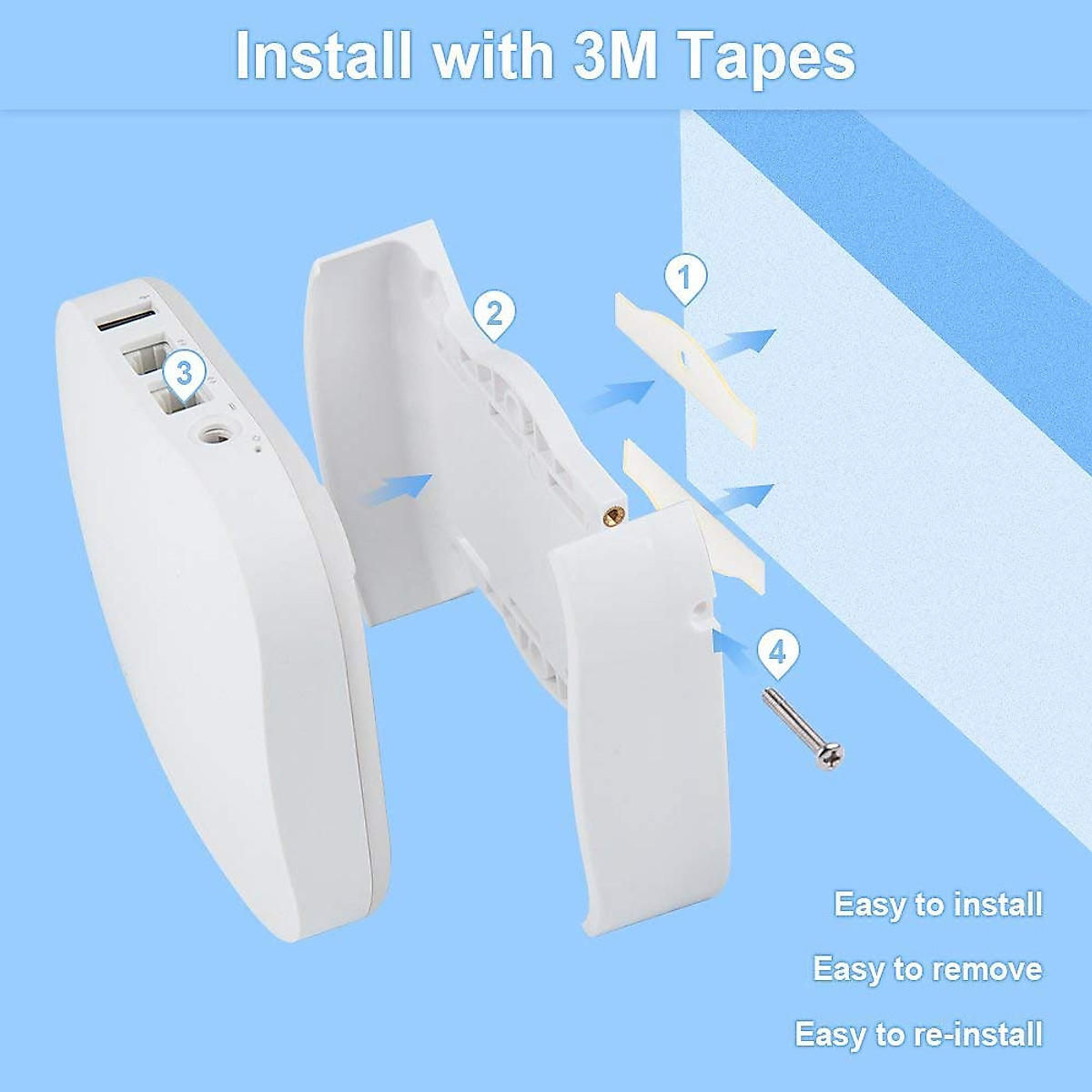 Wall Mount Holder for eero Pro Home WiFi, Relassy eero Wall Mount Bracket Compatible with eero WiFi System Ceiling Holder for eero WiFi System Set of 3