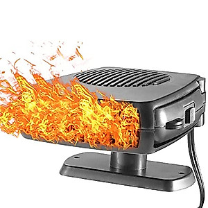 Paddsun 12V DC Portable Car Heater, 150W Anti-Fog Heating Fan Defroster Demister Car Amplifier Cooling Fans for Car SUV Truck Rv Trailer