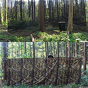 AUSCAMOTEK One Way See Through Camouflage Mesh Camo Netting Material for Hunting Ground Blind 5X13FT