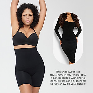 AMRIY Shapewear for Women Tummy Control High Waisted Body Shaper Butt Lifting Shapewear Shorts Girdles Tummy Control Shorts Beige,S