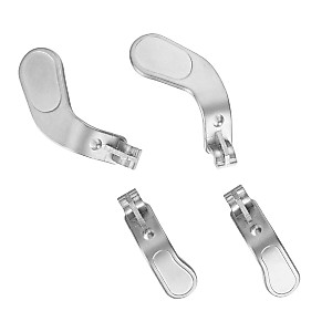 4 PCS Metal Paddles, Back Hair Trigger Locks Replacement Parts for Xbox One Elite Series 2 Controller/Elite Series 1 Controller/Elite 2 Core Controller(Silver)
