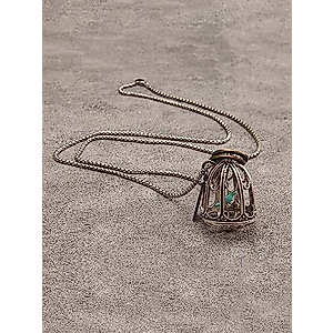 joymiao Long Boho Necklace Womens Leather Necklace Birdcage Leather Pendant Necklace Circle Long Choker Necklaces for Women