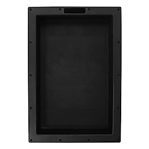 eModernDecor Over Mount Installation SHOWER CUBE Ready For Tile Waterproof Leak Proof Bathroom Recessed Shower Shelf Shower Niche Organizer Storage For Shampoo and Toiletry Storage (25" x 17", Black)