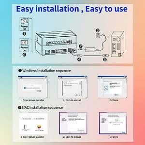 NETUM Shipping Label Printer, High-Speed 150mm/s Direct USB Thermal Barcode Printer 4×6 Shipping Label Printer Label Maker Machine Compatible with Ebay, Amazon, FedEx,UPS,Shopify,Etsy