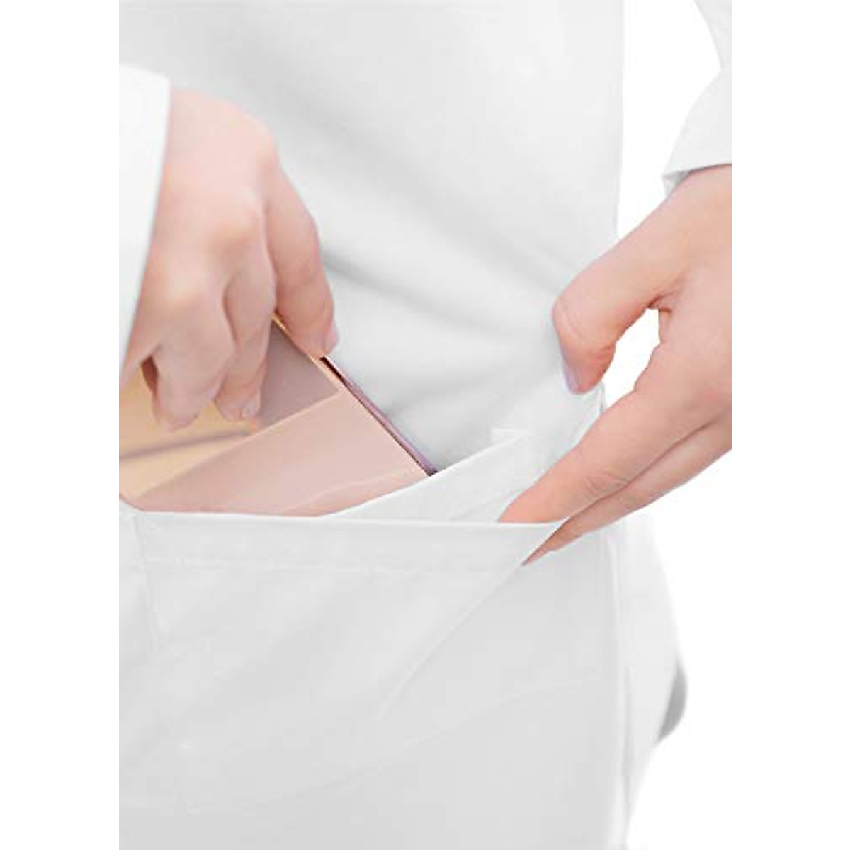 Adar Universal Unisex Lab Coats - Midriff 39" Lab Coat - 808 - White - L