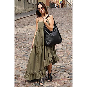 Women Leather Backpack Purse- Handmade Convertible Hobo Shoulder Bag from Genuine Leather