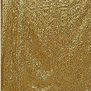 Sequins and Metallic in Mesh Fabric by Yard,Embroidery Lace Heavy Beads,Sequin Embroidery Lace Fabric, Metallic Fabric,Smoke Gray Sequin (Gold, 10 Yards)