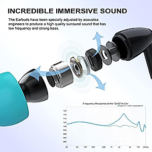 DCMEKA Wired Earbuds with Microphone, Noise Isolating in-Ear Headphones, Wired Earphones with Deep Bass, High Definition, Compatible with iPod, iPad, MP3, Phones and Laptops with 3.5mm Jack (Black)