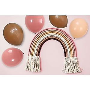 60PCS Blush Nude Cream Dusty Rose Mauve Pink Tan Brown 10 Inch Latex Balloon Backrop Arch Garland for Boho Nuetral Baby Shower Rustic Fall Bridal Shower Wedding Birthday Party Decoration