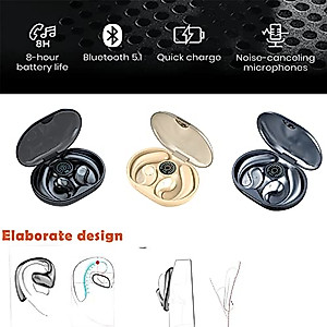 Wrap Around Over Open Ear Earbuds Bone Conduction Open Ear Headphones Running Sport Workout Wireless Earbuds with Earhooks Mic Gym Sports Ear Buds Running Workout Bluetooth Earbud