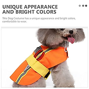 POPETPOP Dog Reflective Vest Construction Worker Pet Costume Christmas Outfits High Visibility Dogs Clothes for Large Medium Small Dogs Cats Costumes S