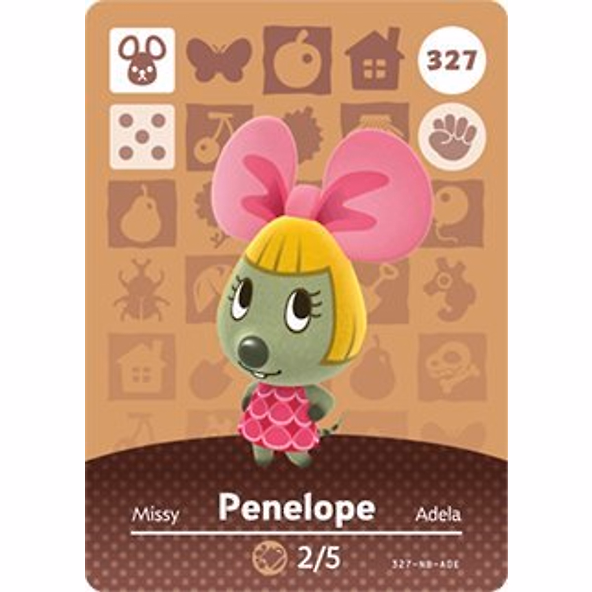 Penelope - Nintendo Animal Crossing Happy Home Designer Series 4 Amiibo Card - 327