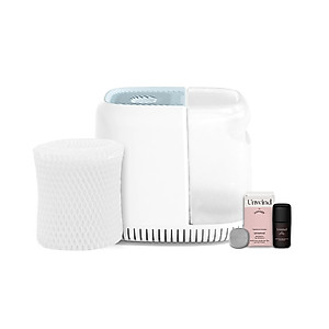 Canopy Bedside Humidifier, Blue Humidifier, 36 HR Run Time, 2.5L Capacity - Help Alleviate Symptoms of Allergies, Flu, Cold, Dry Skin Includes Humidifier, Unwind Aroma, Filter, Power Cord & Adapter