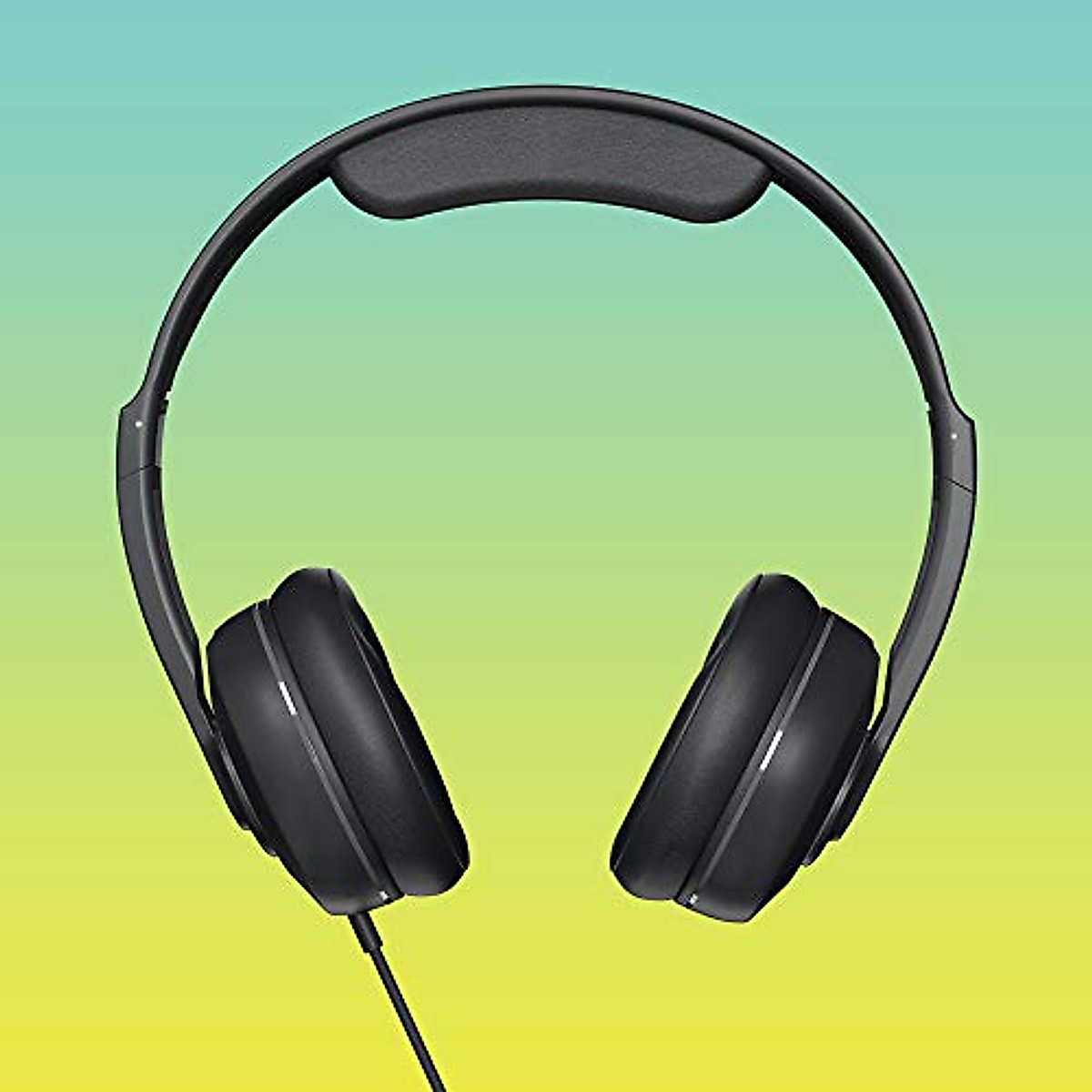 Skullcandy Cassette Junior Wired Headphone Over-Ear / Works with iPad, iPhone, Android, Computers / Great for Boys, Girls, Toddler, School, Sports, and Gaming / Kids Headphones Wired - Black