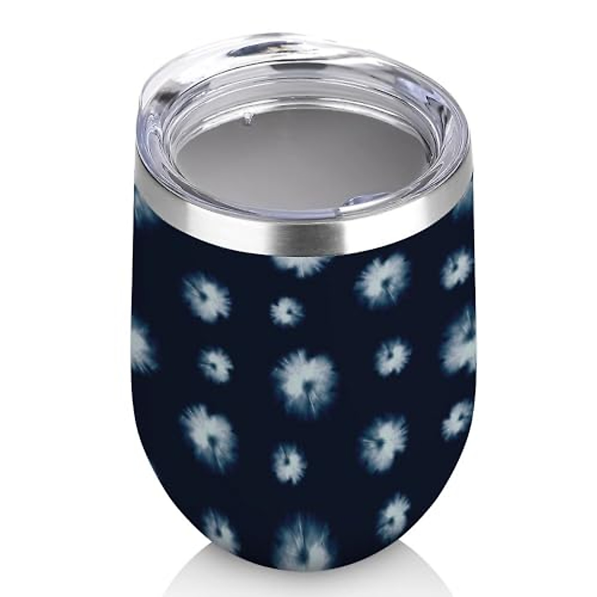 silichee 20 Oz Stainless Steel Tumbler with Lid Tie Dye Shibori Print Insulated Tumblers Vacuum Coffee Mugs for Hot and Cold Drinks,Coffee,Wine