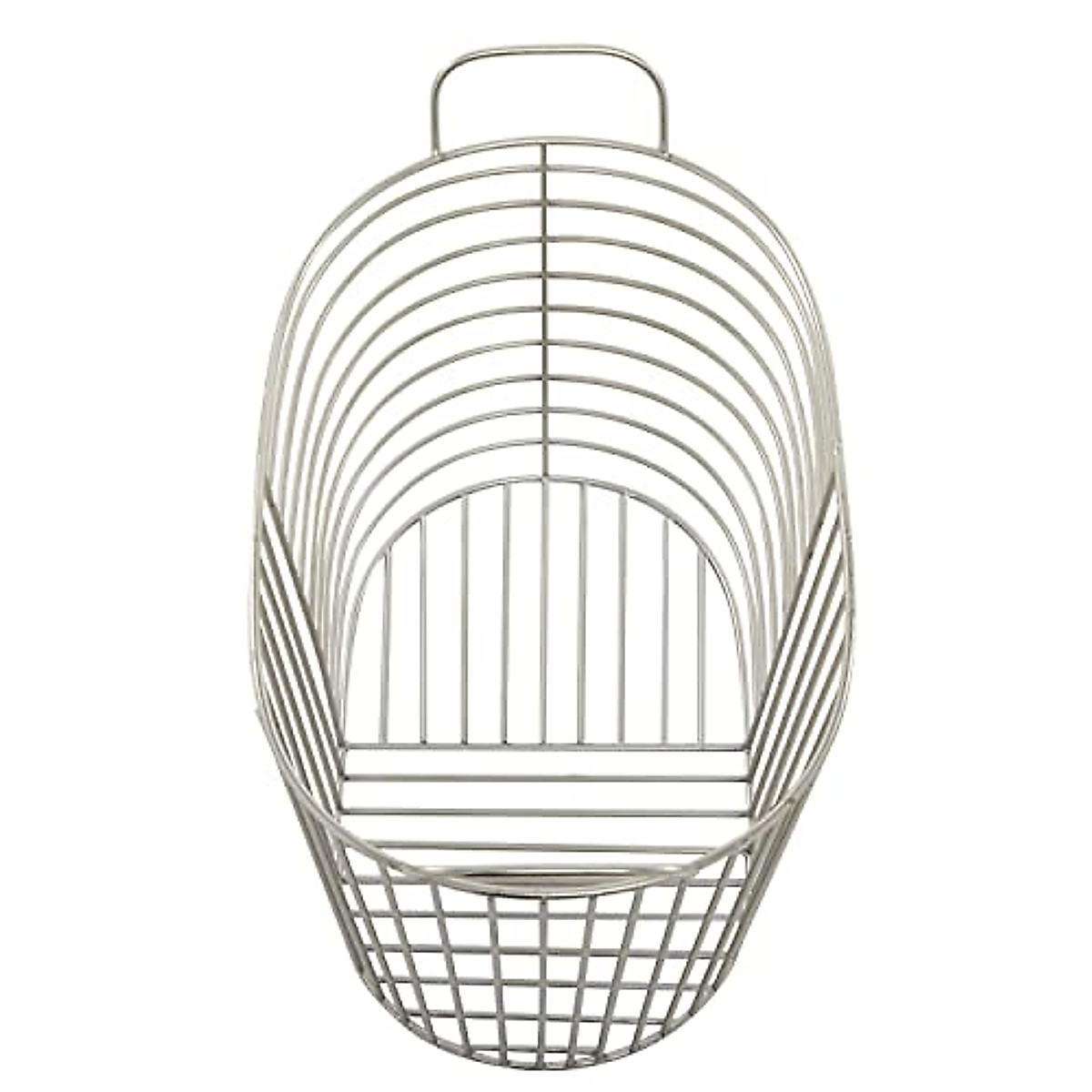 CosmoLiving by Cosmopolitan Contemporary Metal Round Storage Basket, Set of 2 14", 12"H, Silver