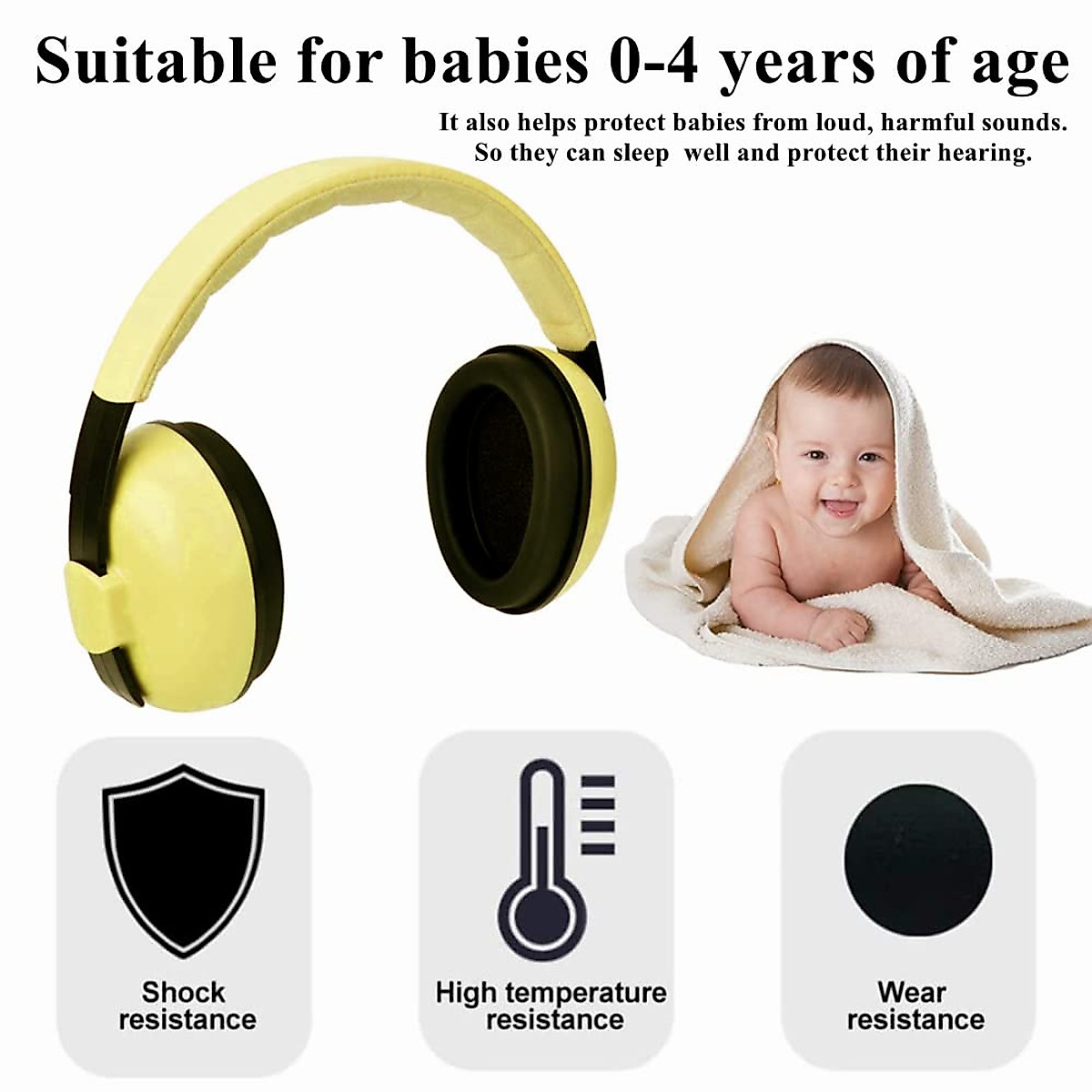 Baby Hearing Protection Earmuff Ear Defenders 0-4Y Noise Cancelling Headphones