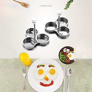 ZhoneQingXninREDEgg Poachers,Poached Egg Maker,Poached Egg Pan,Stainless Steel Egg,Poacher,Egg Boiler Cooker,Hard Boiled Egg Poacher (Size : With Hole)