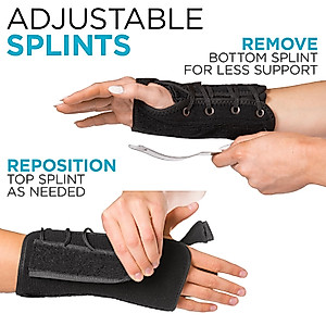 BraceAbility Gaming Wrist Brace - Video Game Support Guard for Console, Laptop, or PC Computer Keyboard and Mouse Gamer with Repetitive Strain Injury (RSI) Pain or Carpal Tunnel Syndrome (Right Hand)