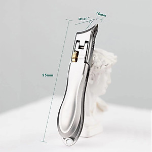 Smasener Nail Clippers Set, Ultra Sharp Sturdy Fingernail and Toenail Clipper Cutters with Visibly Tin Case for Men, Women & Seniors, Silver