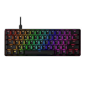 HyperX Alloy Origins 60 - Mechanical Gaming Keyboard, Ultra Compact 60% Form Factor, Double Shot PBT Keycaps, RGB LED Backlit, NGENUITY Software Compatible - Linear Red Switch (Renewed)