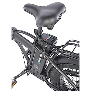 Narrak 48V 500W 13 Ah 20" x4.0 Folding Fat Tire Step Over/Step-Thru Electric Bicycle Mountain Removable Battery E-Bike Foldable Snow Electric Bike (Step-Thru Black)