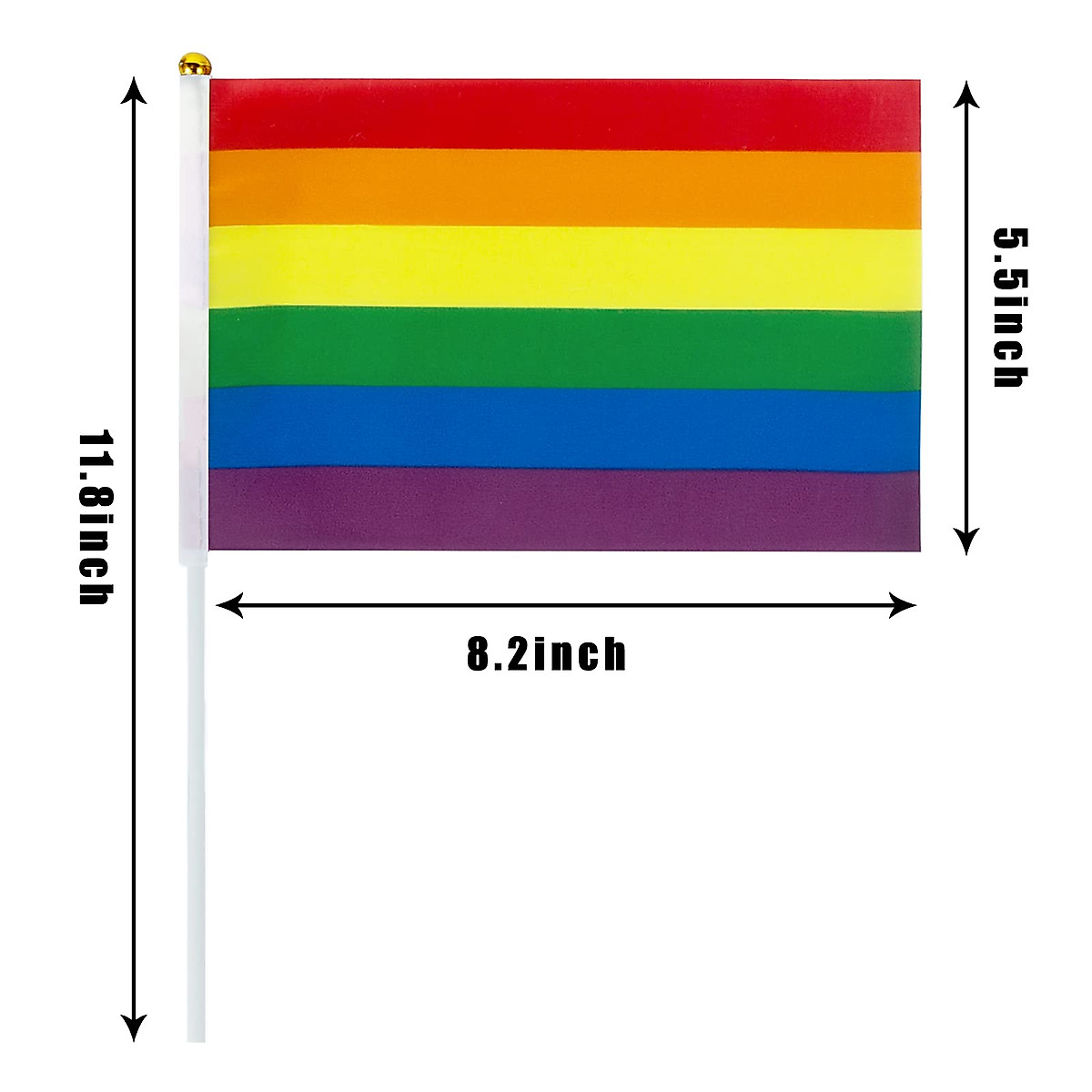 50 Pack Rainbow Pride Flag