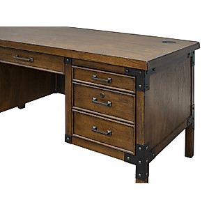 Martin Furniture HALF PEDESTAL DESK, Brown