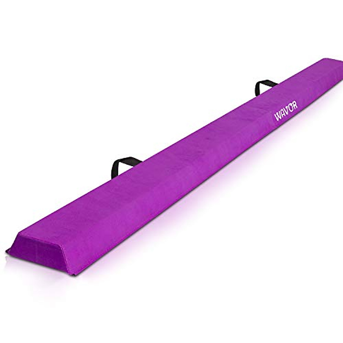 Wavor 8ft Balance Beam: 4 Flowers, 2 Ribbons, Foldable, Easy to Carry, Stable, Firm, 2 Color Options, 4-Inch Wide Kids Gymnastics Beam