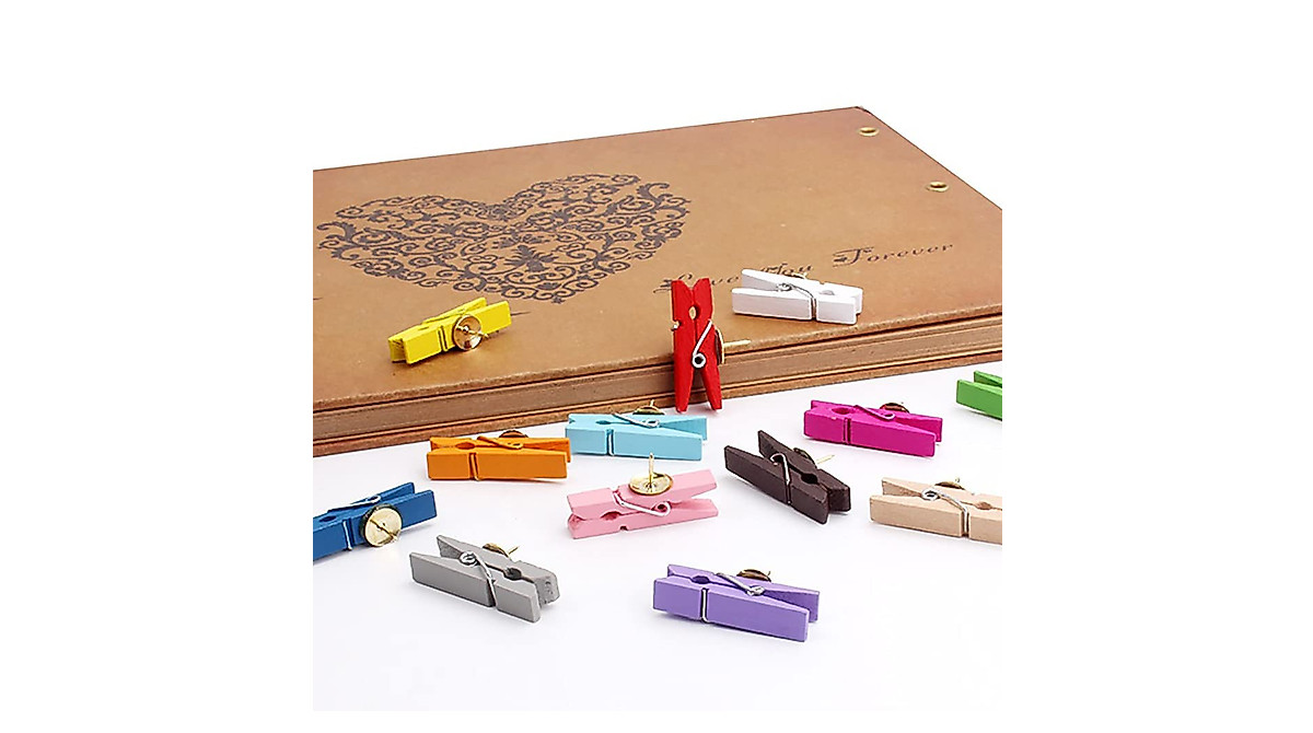 Colorful Push Pin Clips for Cork Boards - 50 Pack for Home & Office