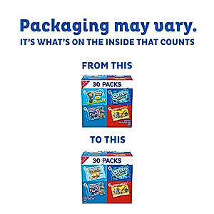 Nabisco Team Favorites Variety Pack, OREO Mini, CHIPS AHOY! Mini, Teddy Grahams Honey & Barnum's Animal Crackers, 30 Snack Packs
