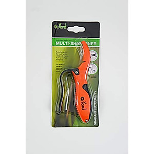 Q-yard QY-007A Handheld Multi-Sharpener for Pruning Shears, Garden Hand Pruner