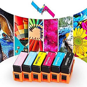 Leize Remanufactured Ink Cartridges Replacement for Epson T312XL T312 6-Pack (T312XL120 T312XL220 T312XL320 T312XL420 T312XL520 T312XL620) for Expression Photo XP-8500 XP-8700 Printer (BK/C/M/Y/LC/LM)