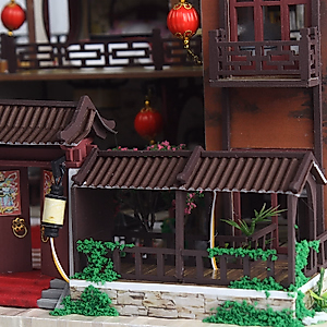 DIY Miniature Furniture Kit, Wooden Handmade Mini Ancient Town Model Building Home Craft Collection Kit, Christmas Birthday Teenagers Boys Girls Adults