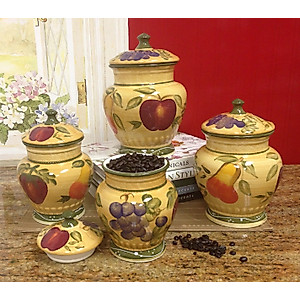 ACK European Fruit Kitchen Canister Set