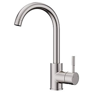 GIMILI Bar Sink Faucet, Brushed Nickel Bar Faucet Single Hole, Modern Prep Wet Small Faucet for Kitchen Farmhouse RV Camper Outdoor Utility Bathroom
