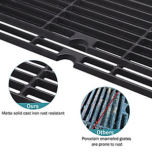 Criditpid Grill Grates for Charbroil Performance 4 Burner 463347017, 463335517, 463377017, 463243518, 463347519, 18 x 25 Inch Cooking Grates for Char-Broil Replacement Parts G470-0002-W1, G470-0003-W1