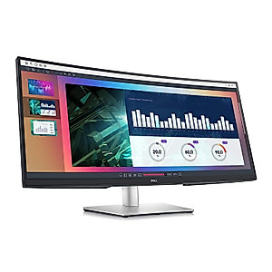 Dell P3421W 34-Inch Ultrawide WQHD 3440 x 1440 Resolution 21:9 Aspect Ratio Height-Adjustable Curved USB-C Monitor (Renewed)