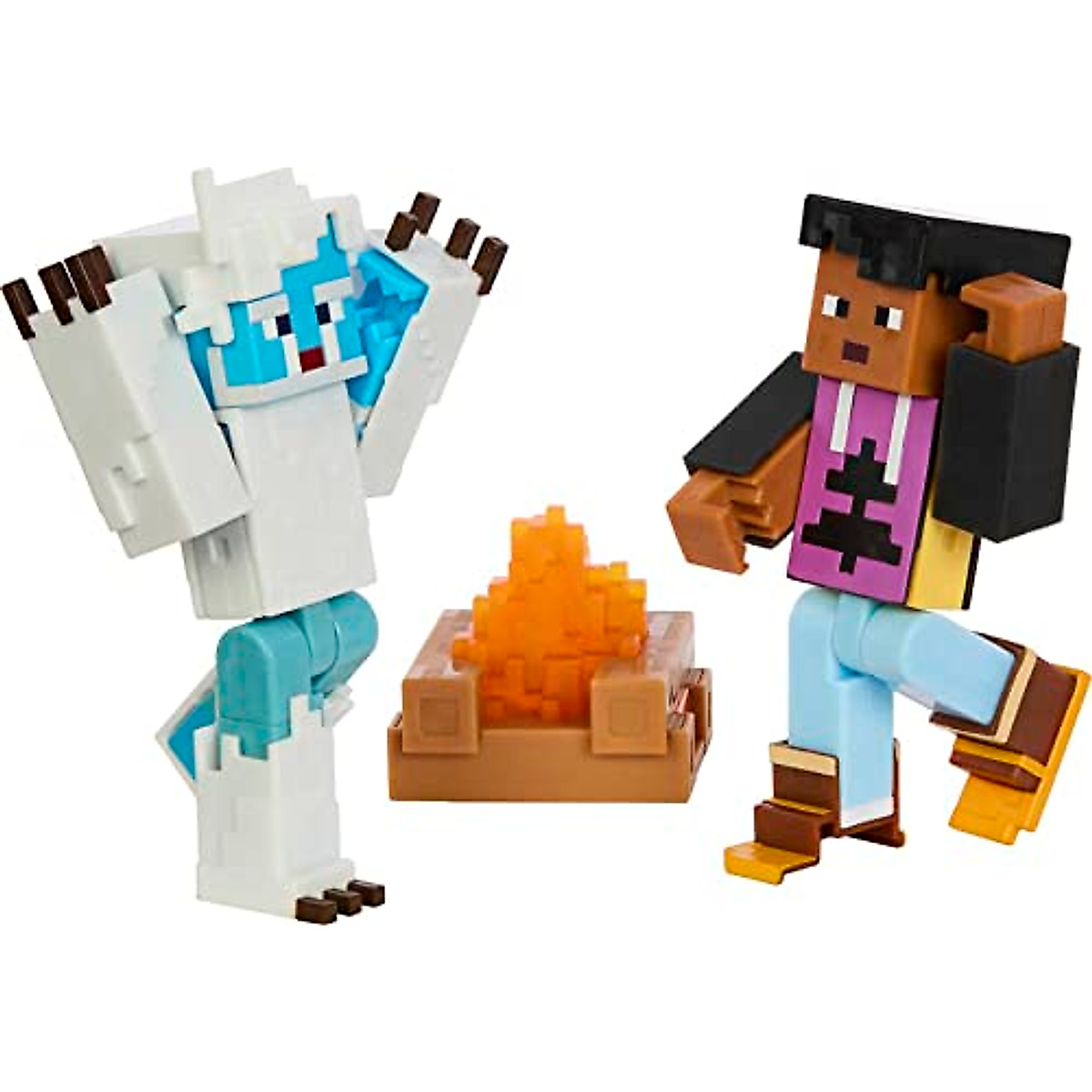 Mattel Minecraft Game, Creator Series Action Figures and Accessories, Camp Enderwood Steve and Mob Figures, Collectible Gift for Kids