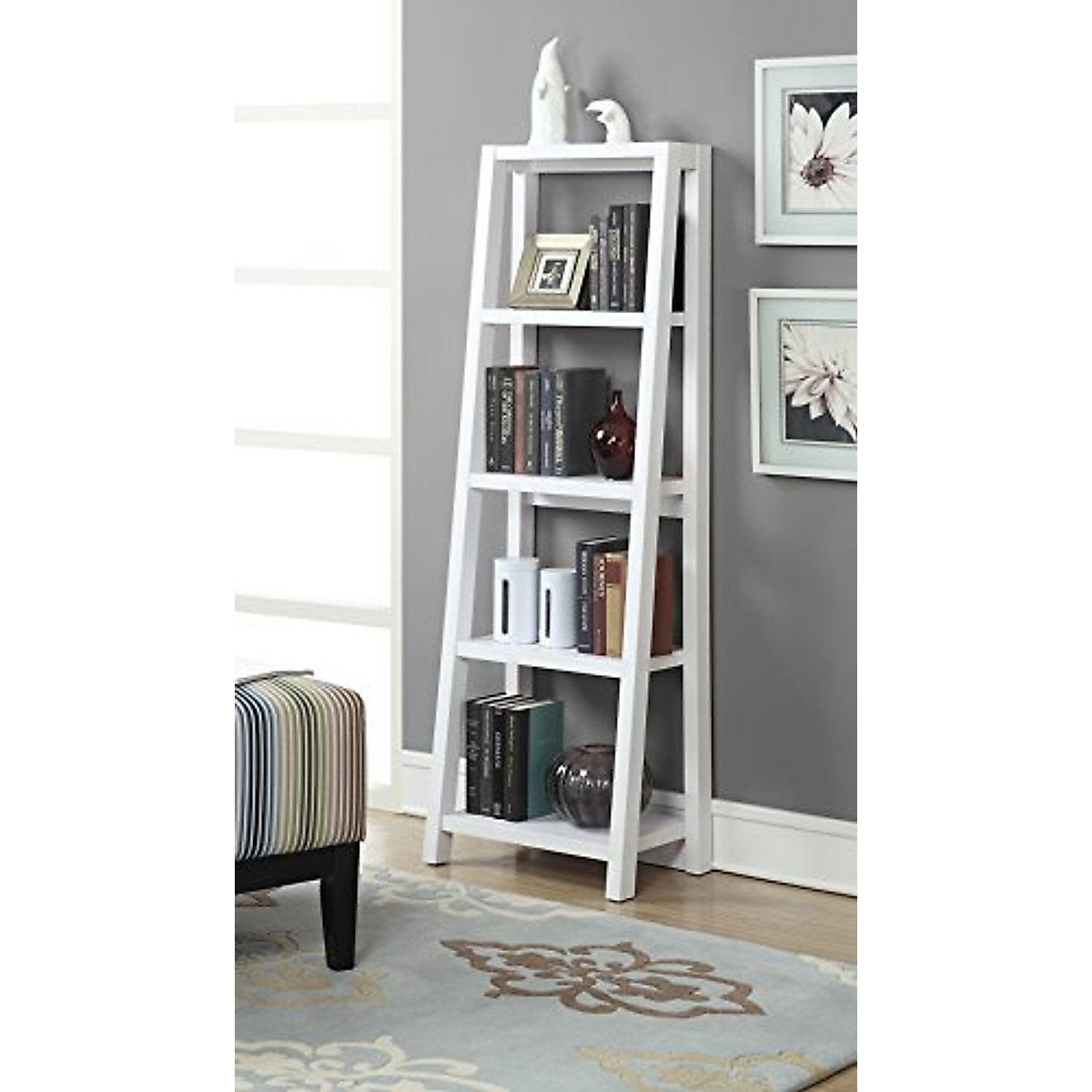 Convenience Concepts Newport Lilly Bookcase, White