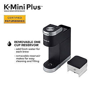 Keurig K-Mini Plus Coffee Maker, Certified Refurbished, Black (Renewed)