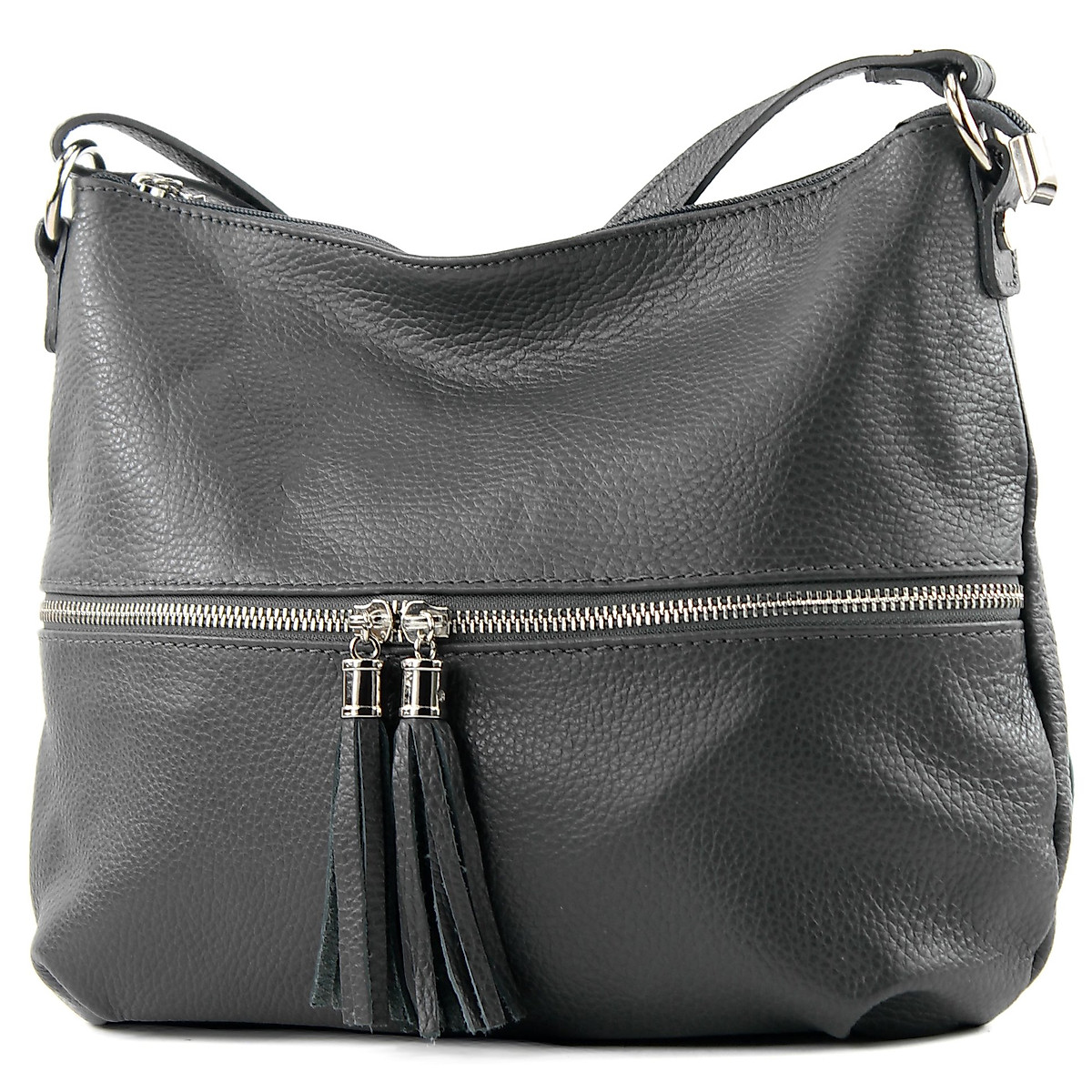 modamoda de - T159 - ital shoulder bag Shoulder bag made of leather, color: mustard yellow