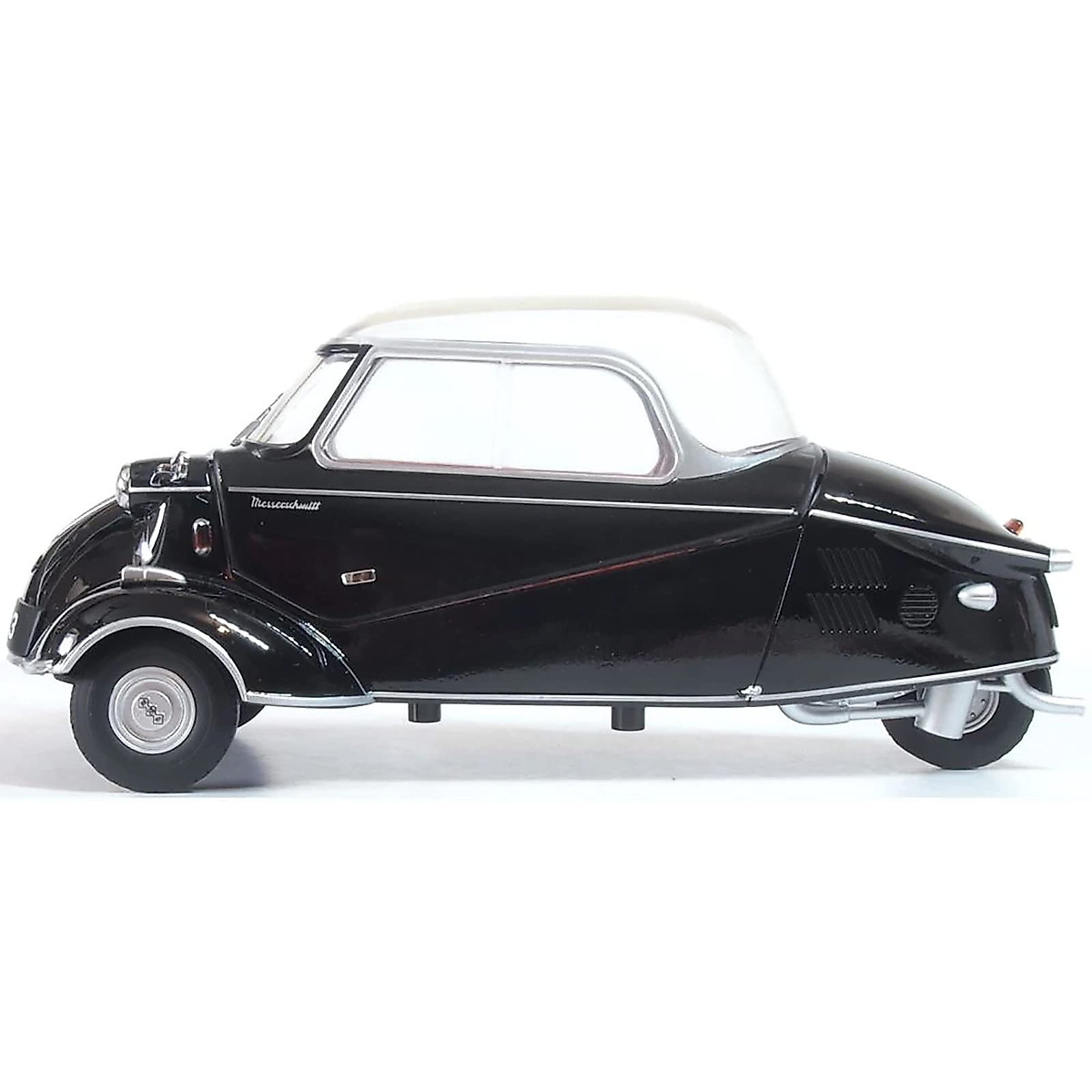 Messerschmitt KR200 Bubble Top Black with Red Interior 1/18 Diecast Model Car by Oxford Diecast 18MBC007