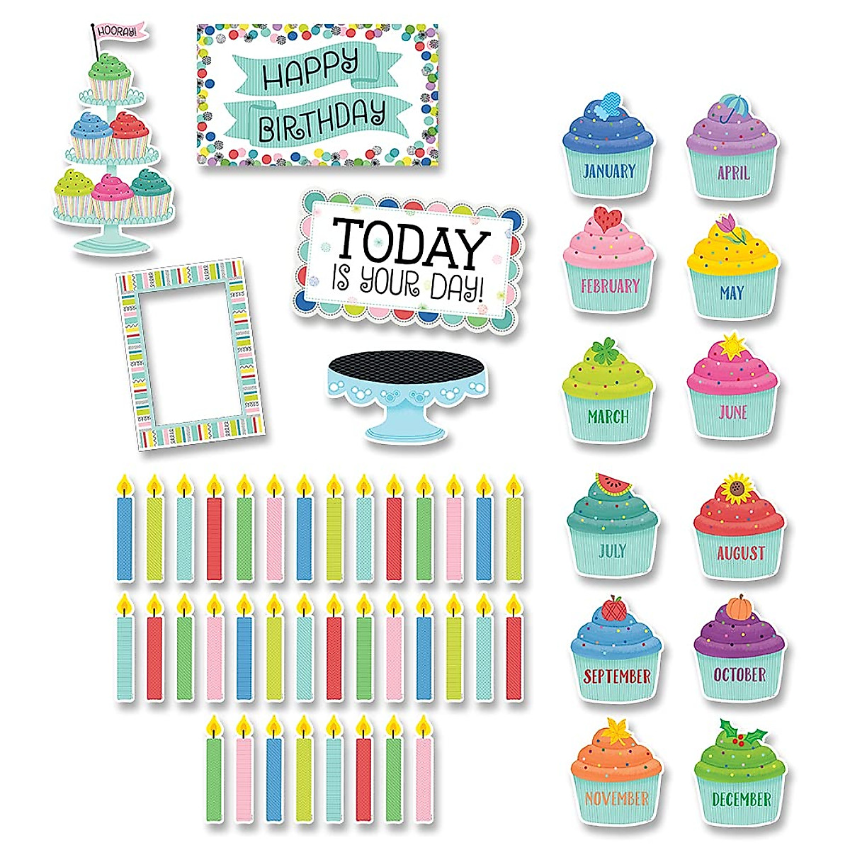 Creative Teaching Press Color Pop Birthday Mini Bulletin Board, CTP 8698
