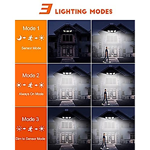 Otdair Solar Outdoor Lights,312 LED Solar Flood Lights,Separate Panel ,270°Wide Lighting Angle Security Lights(2 Pack)