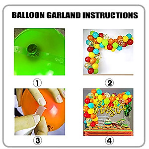 Fiesta Balloons Garland Kit Latex Balloons Balloon Arch Strip Set for Cactus Baby Shower Decorations Mexican Fiesta Party Decorations