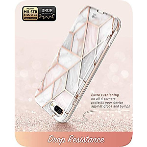 i-Blason Cosmo Glitter Clear Bumper Case for iPhone 8 Plus/iPhone 7 Plus, Marble