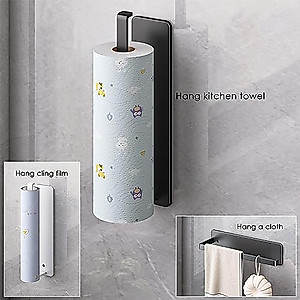 Paper Towel Holder, 2676cm Under Cabinet Roll Holder, Drill Free Kitchen Paper Towel Holder, Rust-Proof Kitchen Roll Holder, Self Adhesive Paper Towel Rack for Kitchen Pantry Bathroom Toilet Hotels
